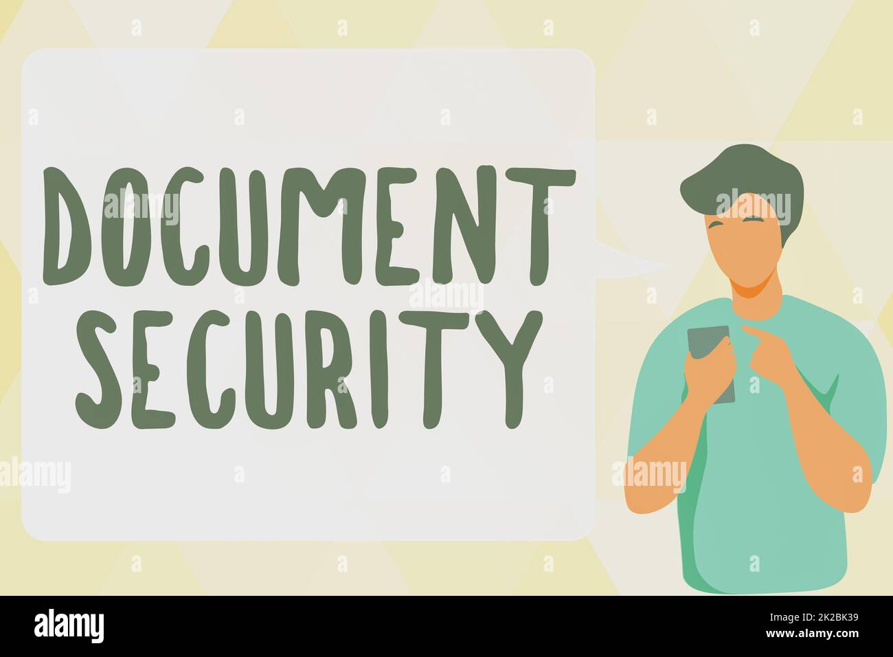 Writing displaying text Document Security, Conceptual photo maintenance ...