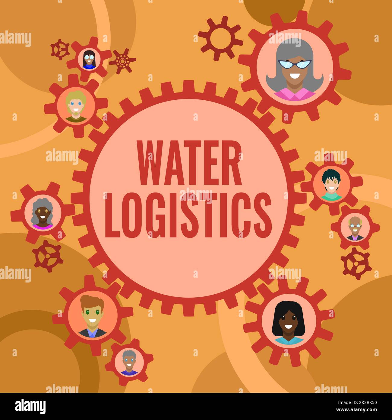 Conceptual display Water Logistics, Business showcase the management of ...