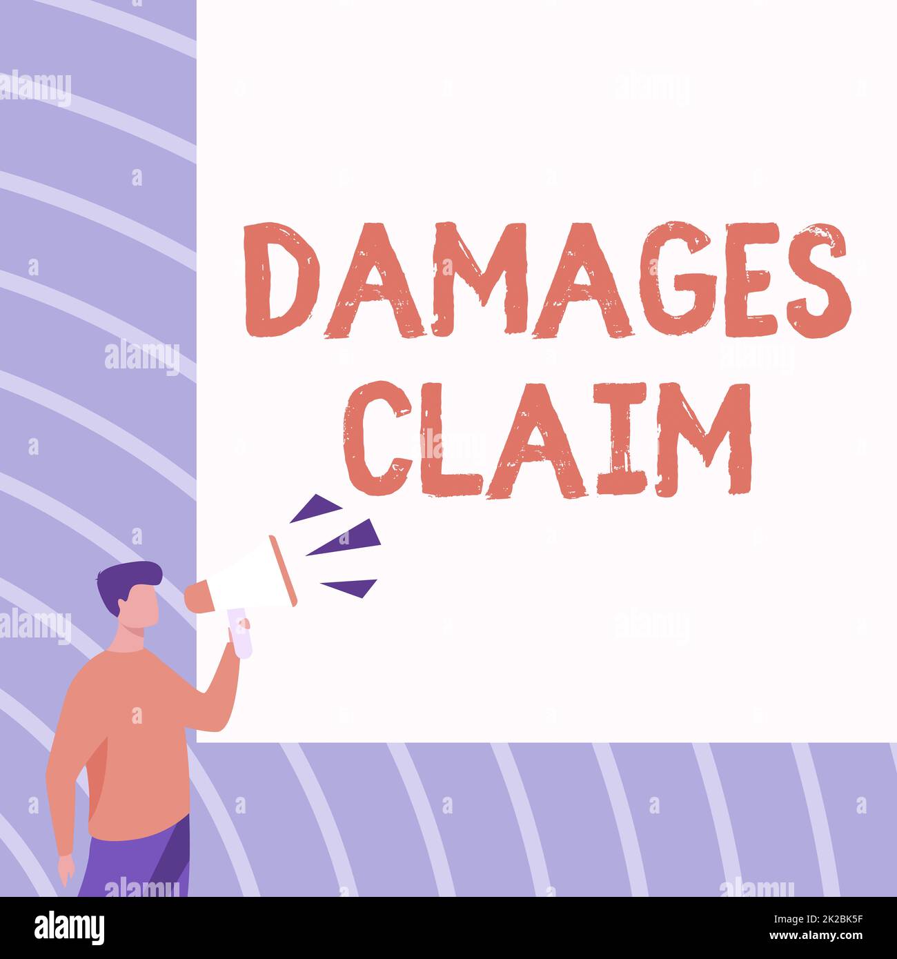 Hand writing sign Damages Claim, Business overview seeks to repair the ...