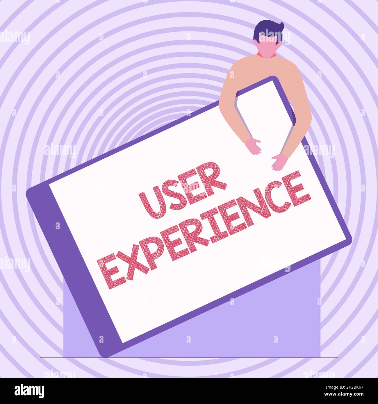 Text sign showing User Experience, Concept meaning how a person reacts and feels after using a ...