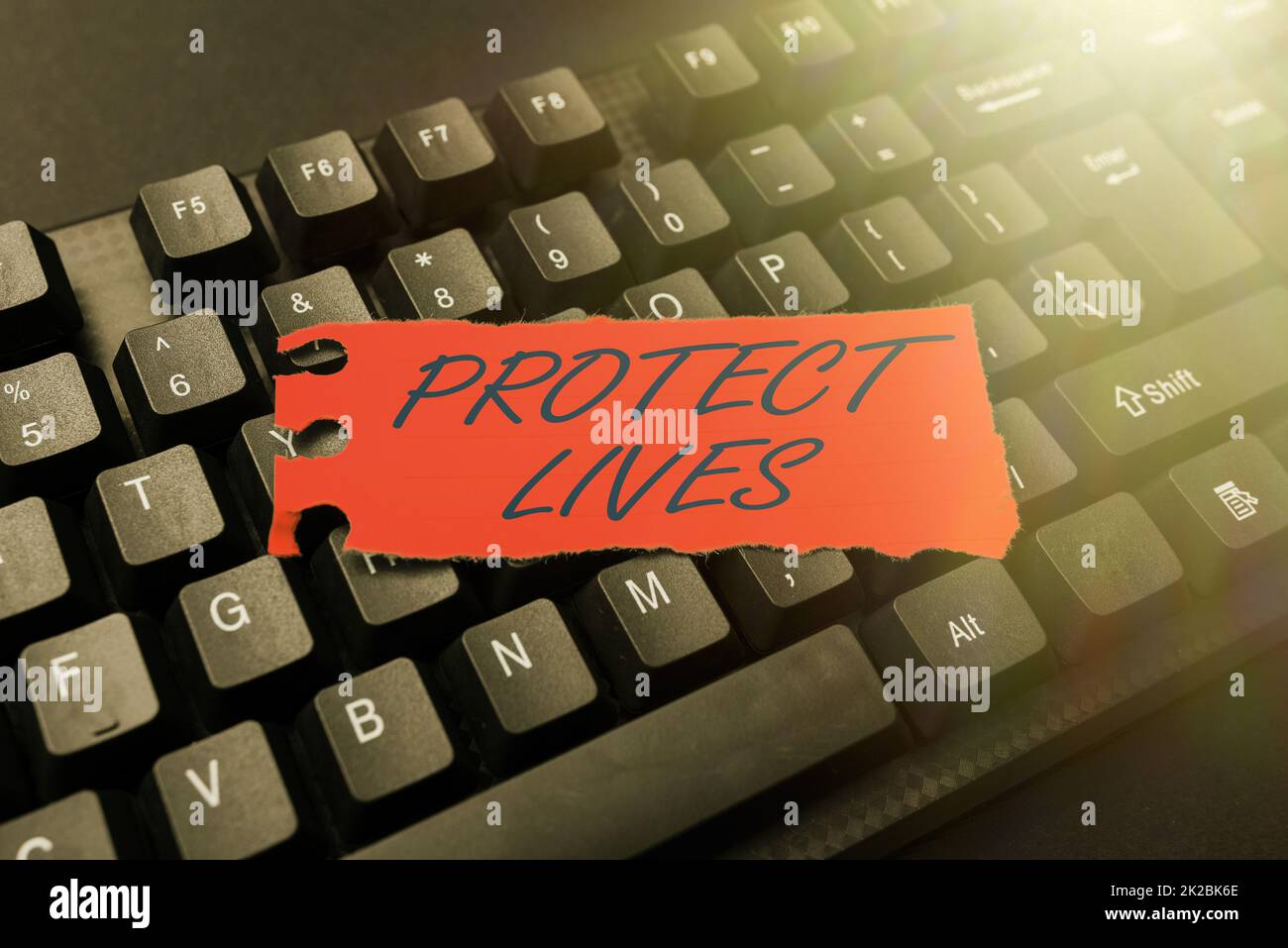 Text showing inspiration Protect Lives. Concept meaning to cover or ...