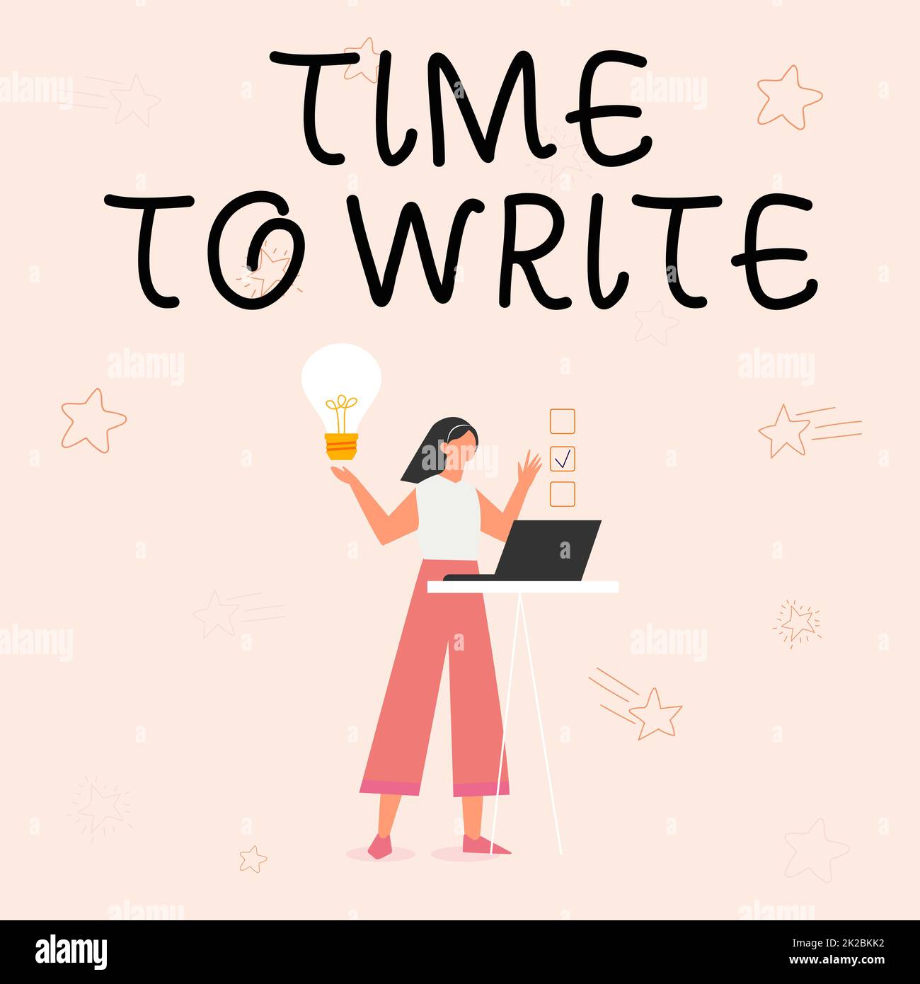 Conceptual caption Time To Write, Business concept to record something ...