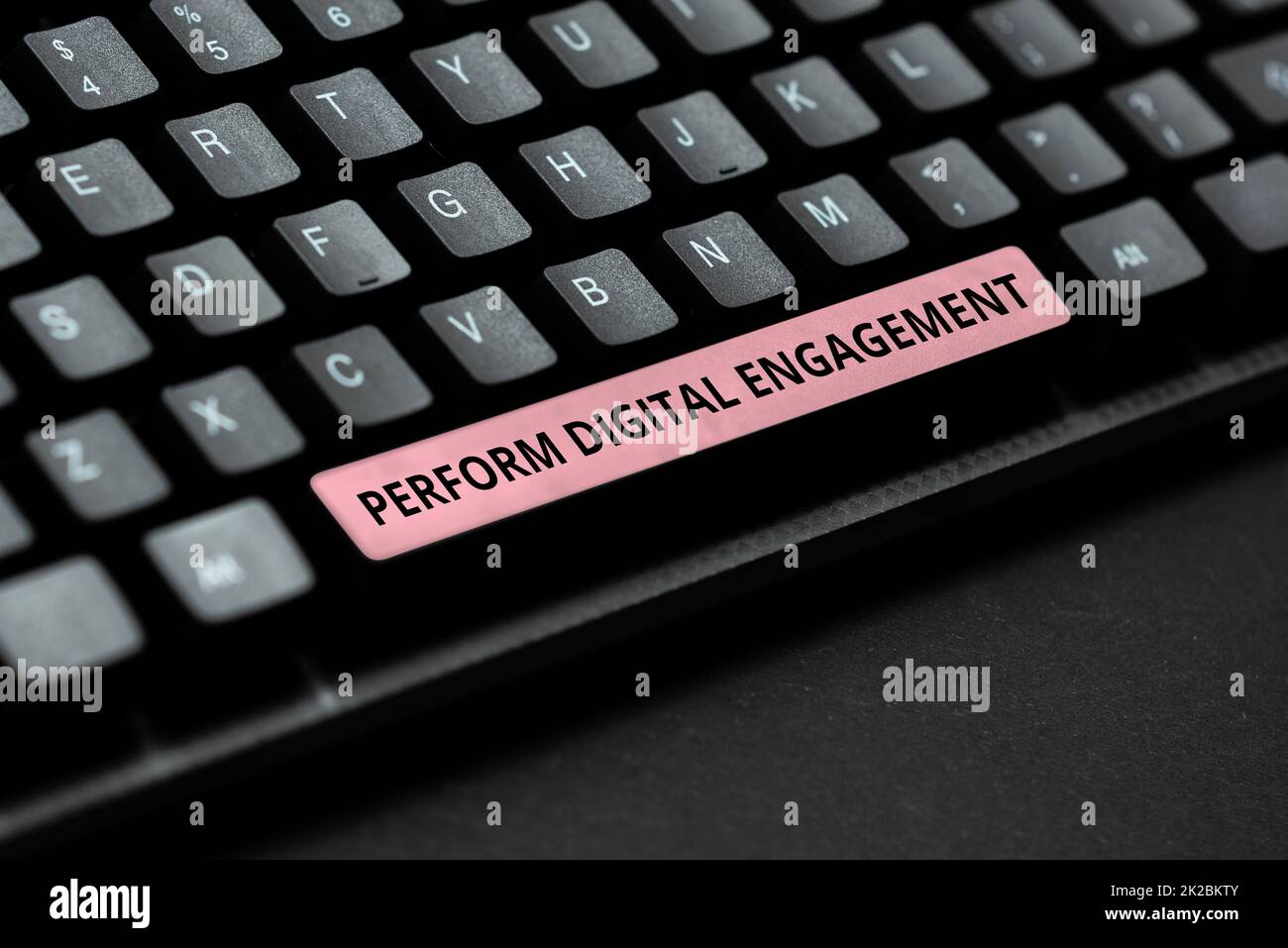 Text caption presenting Perform Digital Engagement. Business showcase ...