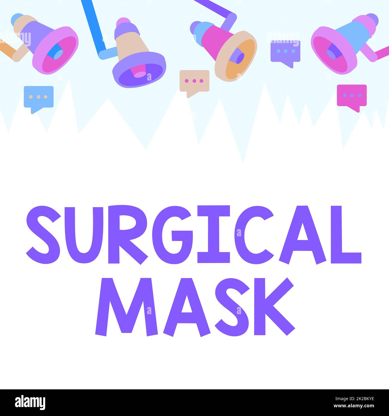 Conceptual display Surgical Mask. Word Written on worn by health ...