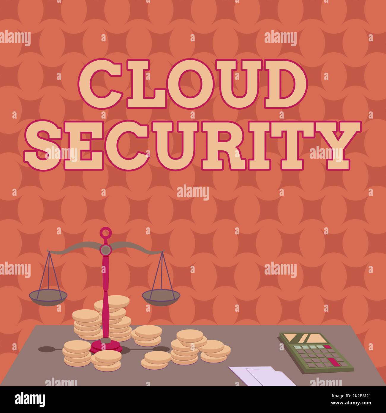 Text caption presenting Cloud Security. Word for Protect the stored ...