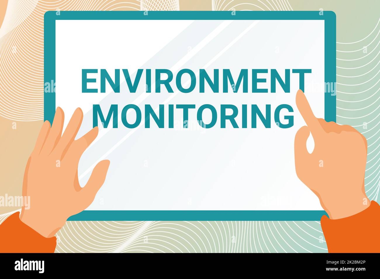 Handwriting text Environment Monitoring. Business approach observing ...