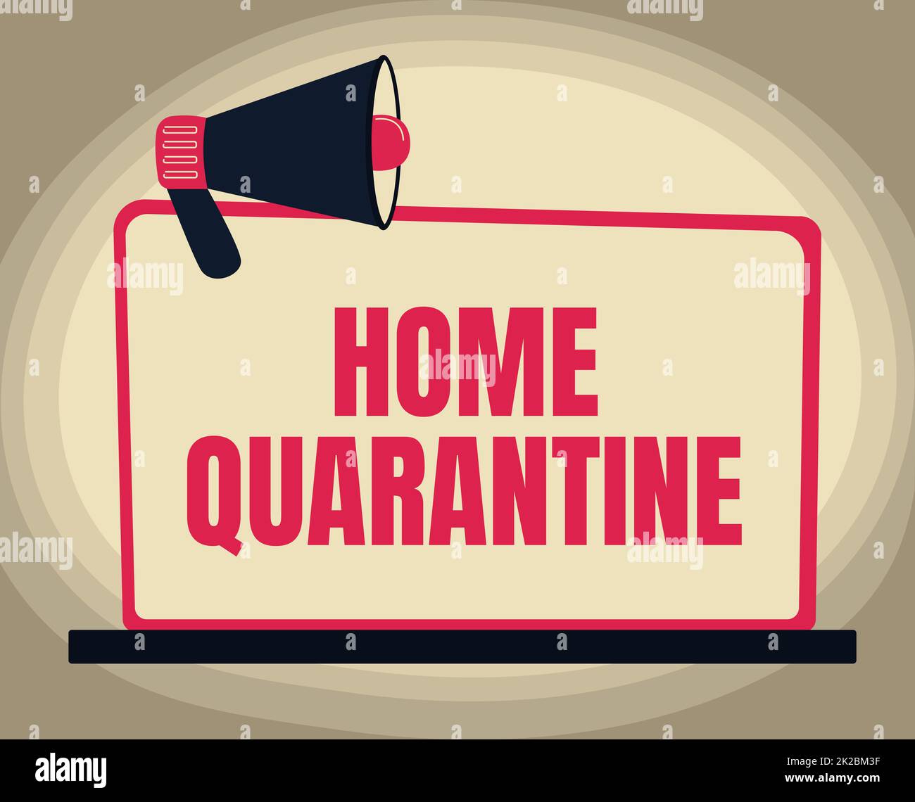 Text caption presenting Home Quarantine. Business showcase Encountered ...
