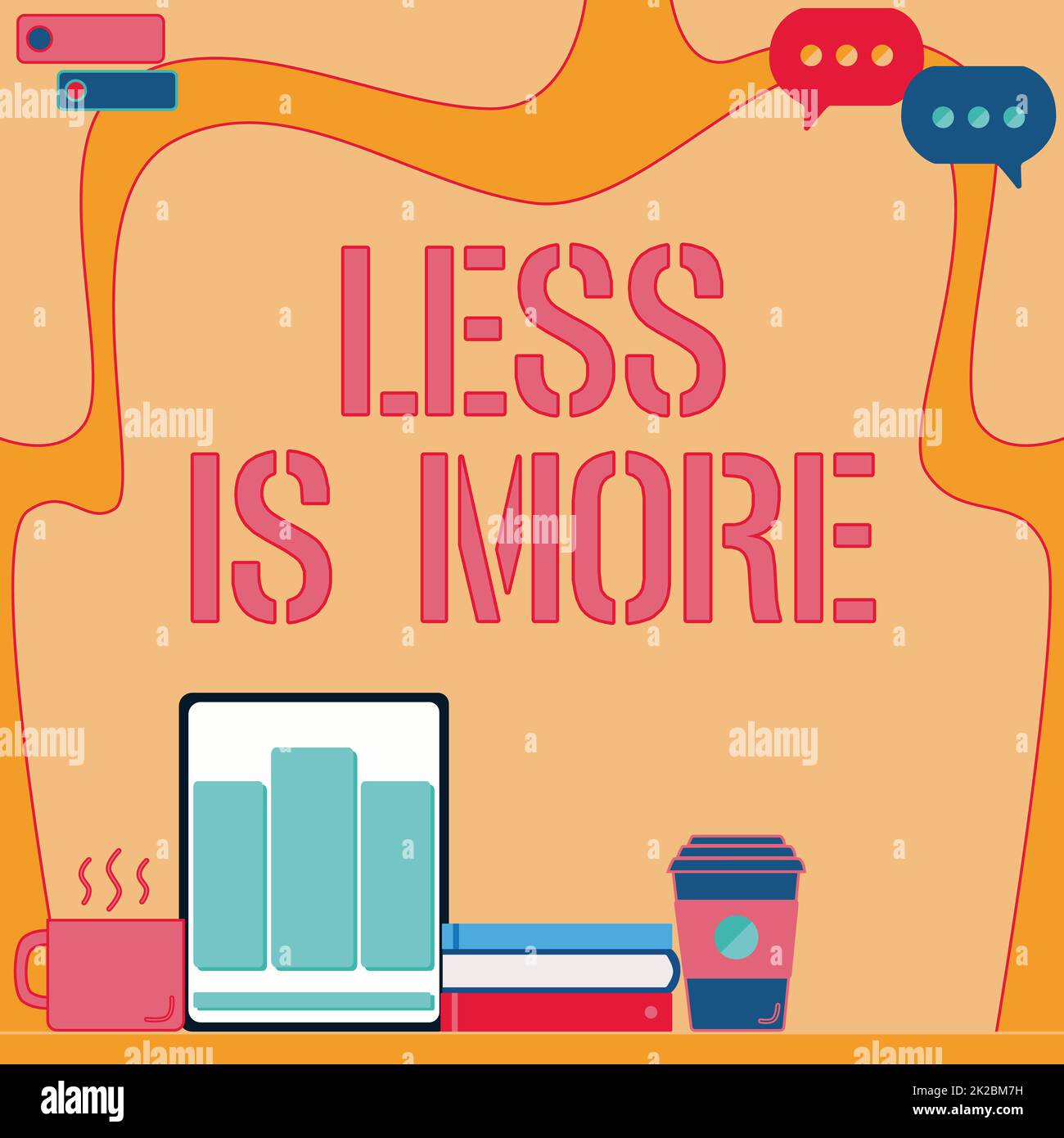 Inspiration showing sign Less Is More. Internet Concept Minimalist ...