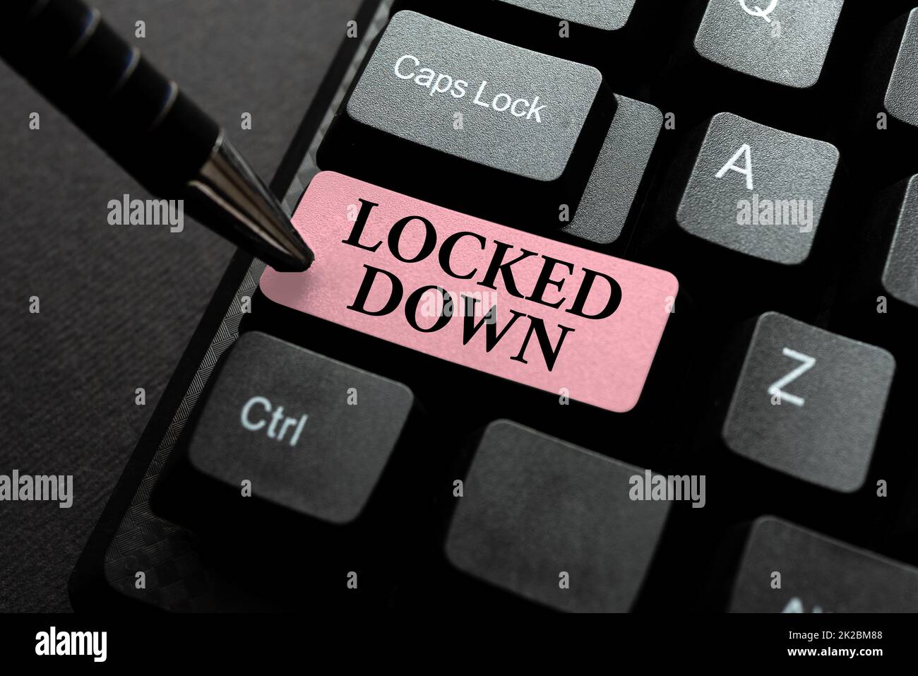 Writing displaying text Locked Down. Internet Concept emergency measure ...