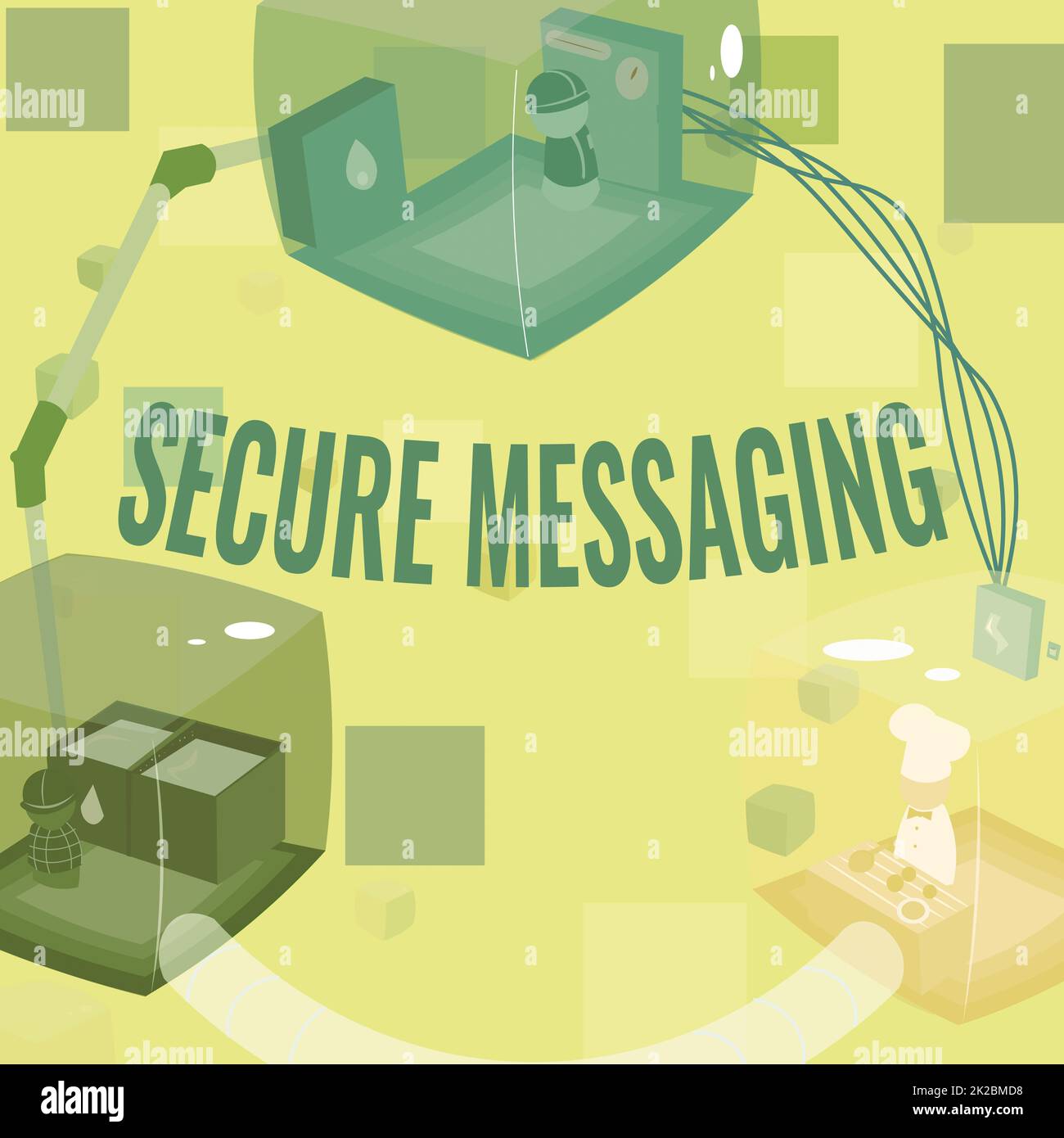 Text sign showing Secure Messaging. Business overview protect critical ...