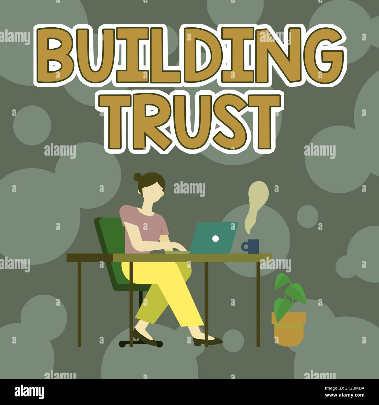 Hand writing sign Building Trust. Concept meaning activity of emerging ...