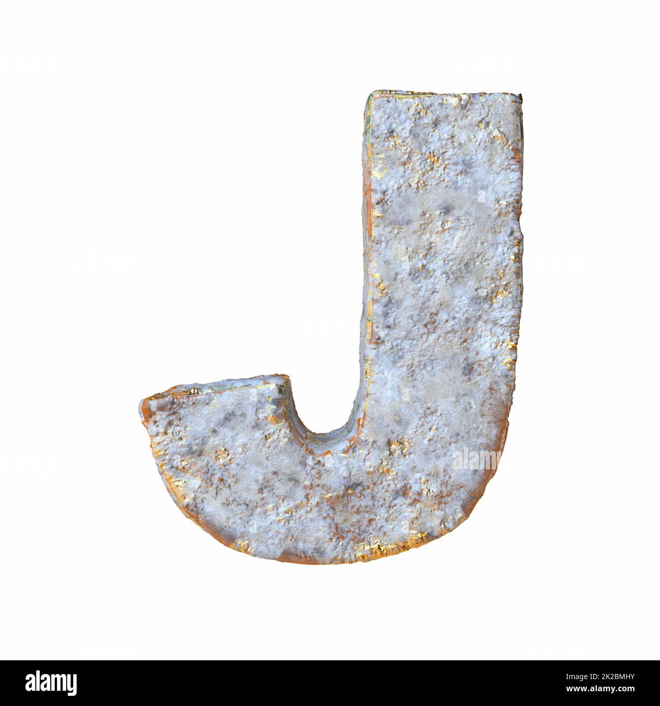 Stone with golden metal particles Letter J 3D Stock Photo - Alamy