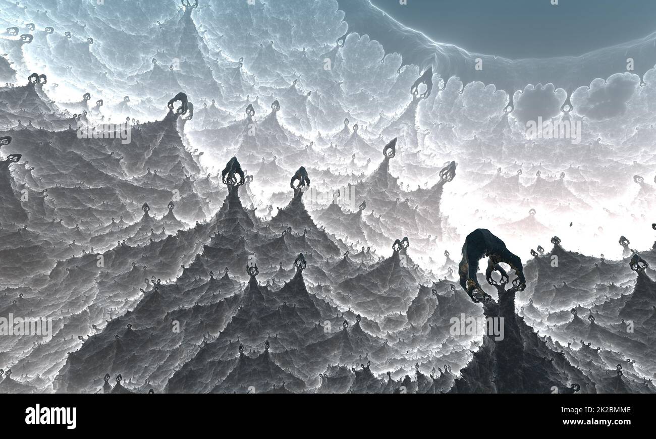 Abstract Computer Generated Fractal Design 3d Illustration Of A Beautiful Infinite Mathematical