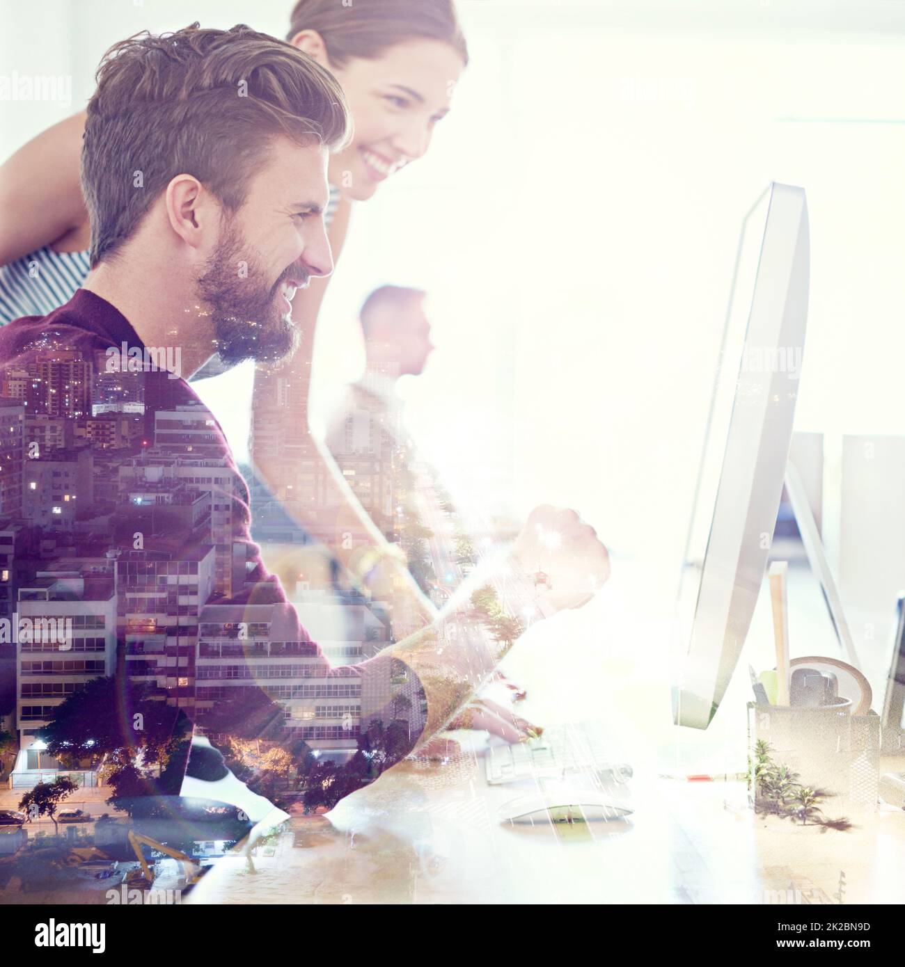Shared vision brings shared success. Multiple exposure shot of ... Shared vision brings shared success. Multiple exposure shot of ...