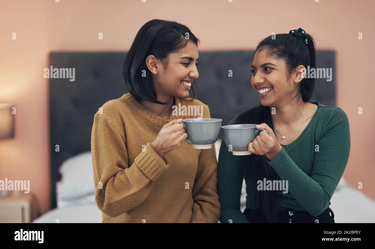 Two women drinking tea hi-res stock photography and images - Alamy