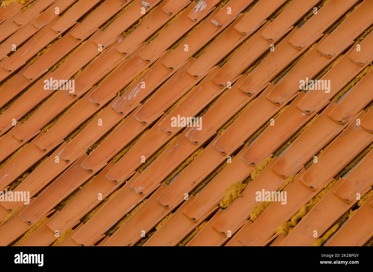 Roof tiles laid upside down Stock Photo - Alamy