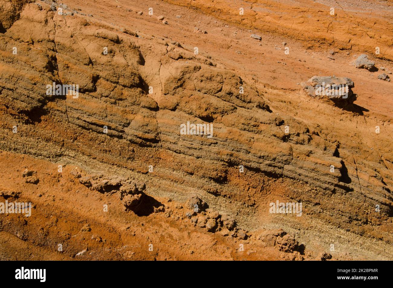 Slope of volcanic tuff in Las Nieves Natural Park Stock Photo - Alamy