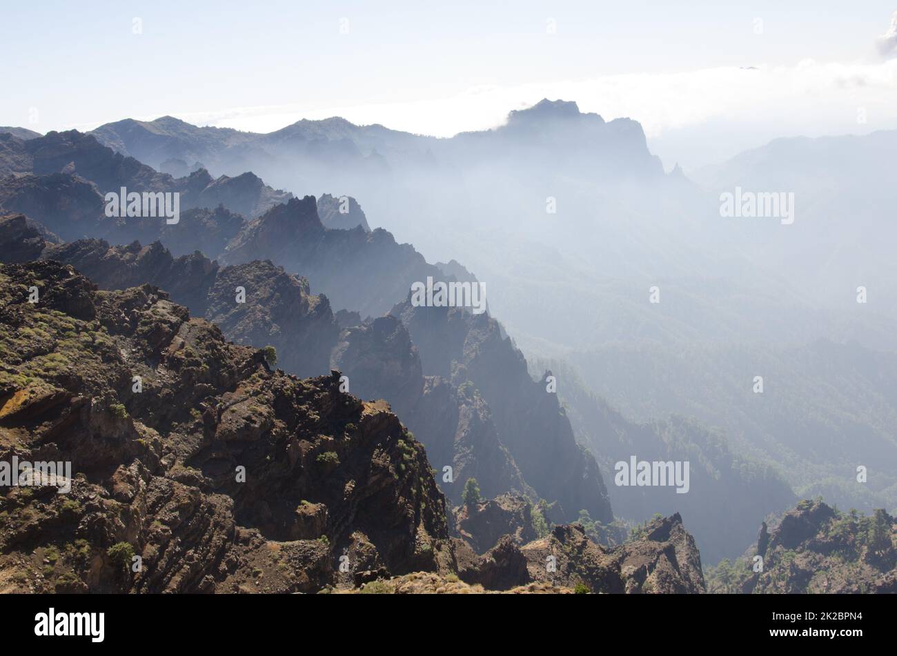 Cliffs of the Caldera de Taburiente Stock Photo - Alamy