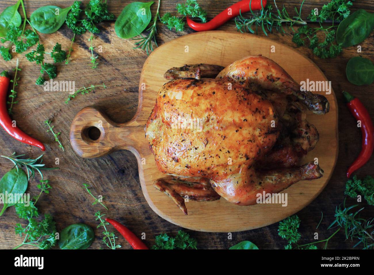 Top view knife cutting chicken hi-res stock photography and images - Alamy
