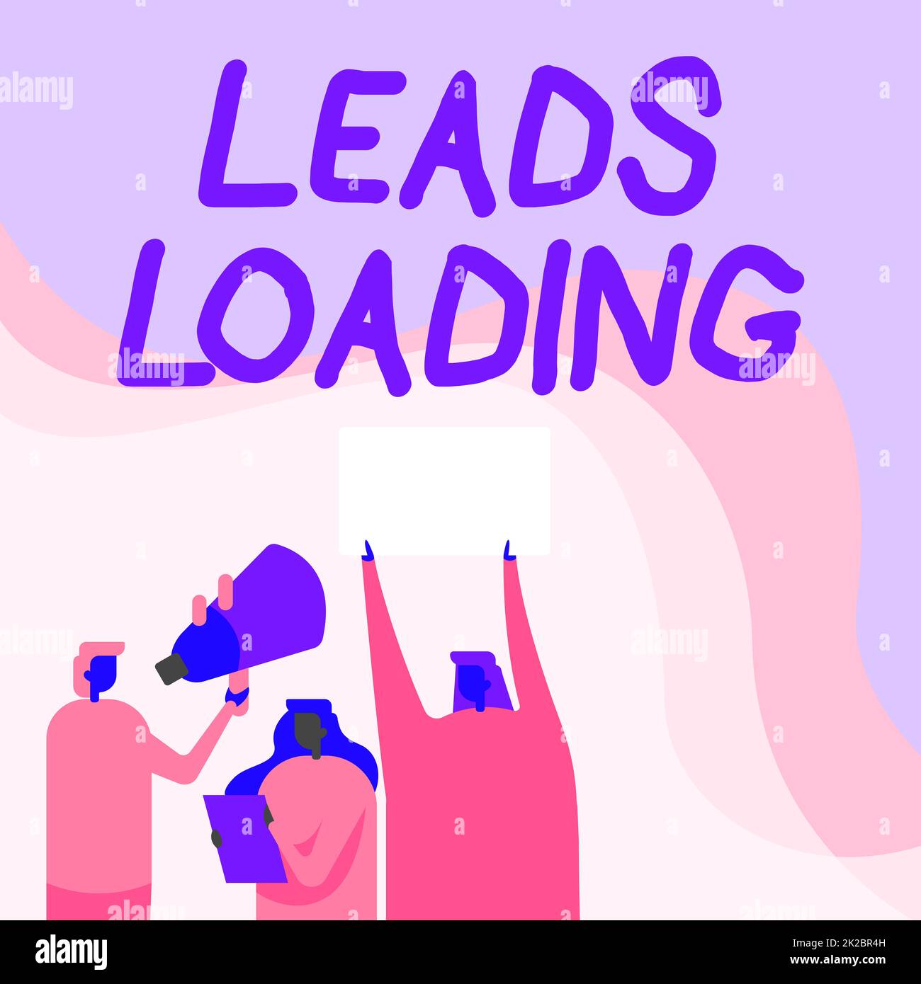 Hand writing sign Leads Loading, Conceptual photo Initiating customer ...