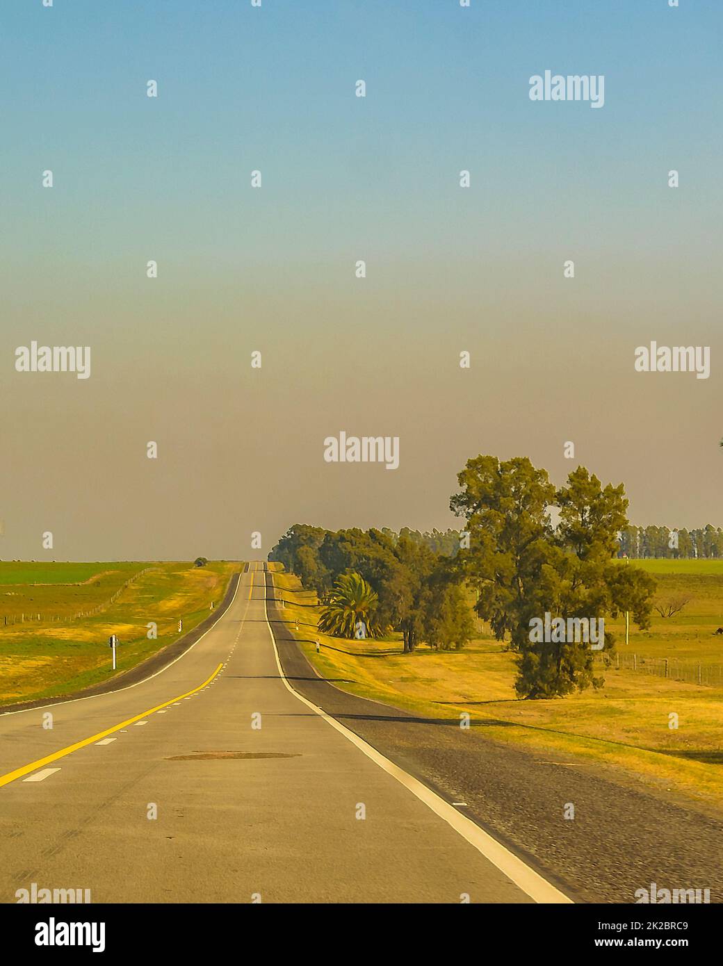 Highway Rural Landscape, Uruguay Stock Photo - Alamy