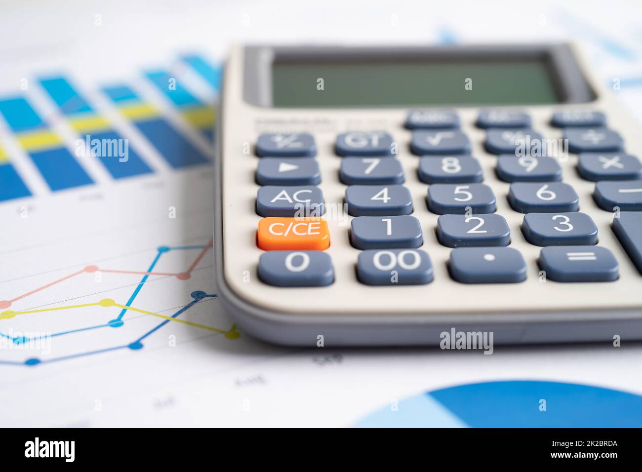 Calculator on graph paper. Finance development, Banking Account ...