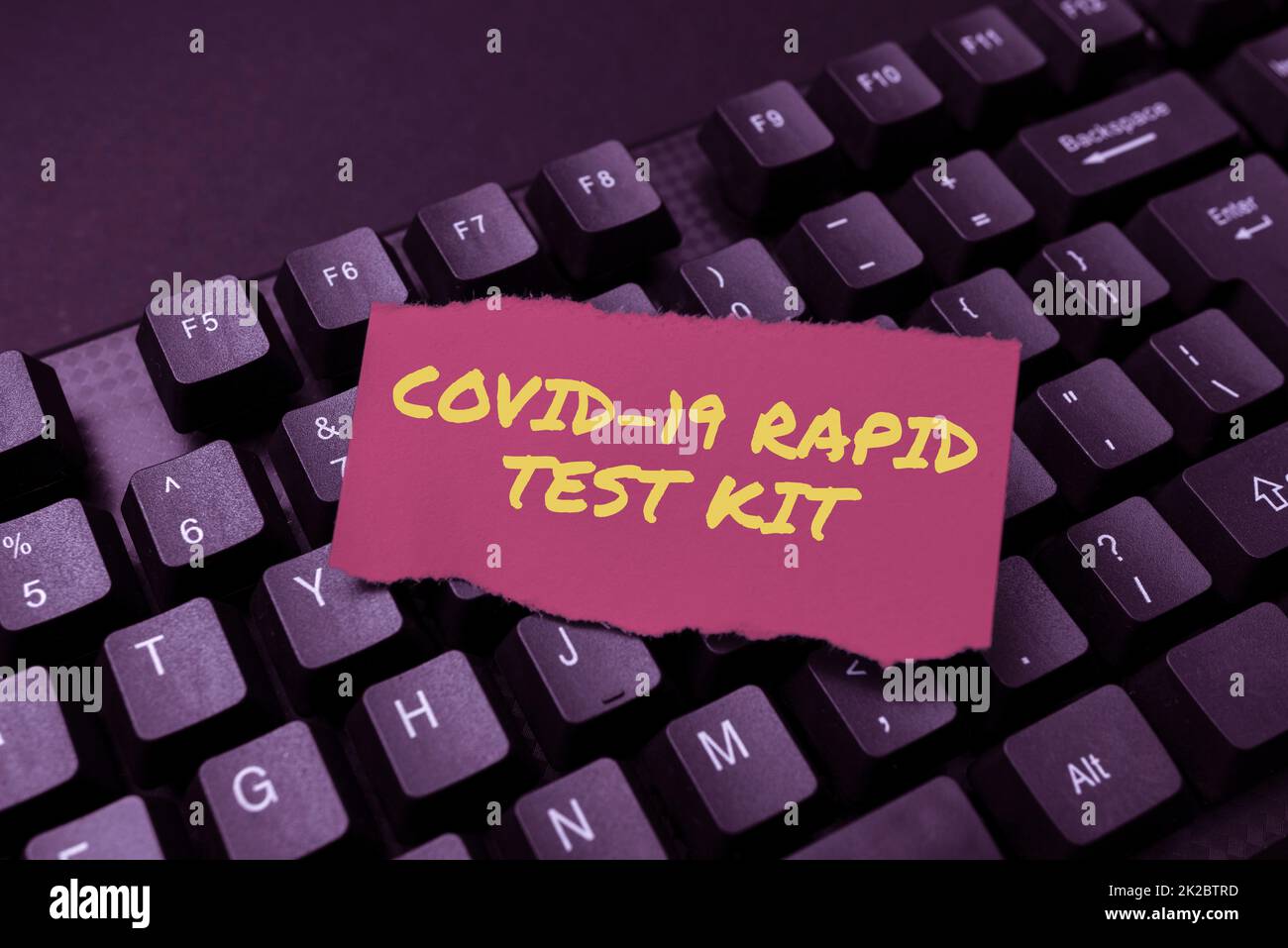 Hand writing sign Rapid Test Kit. Word Written on Emergency medical ...