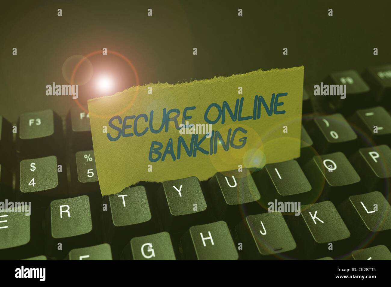 Handwriting text Secure Online Banking. Conceptual photo Safe way of ...