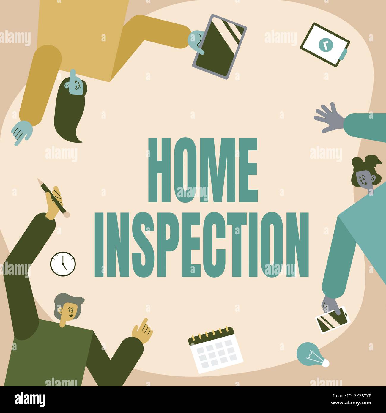 Writing displaying text Home Inspection. Word Written on Examination of ...