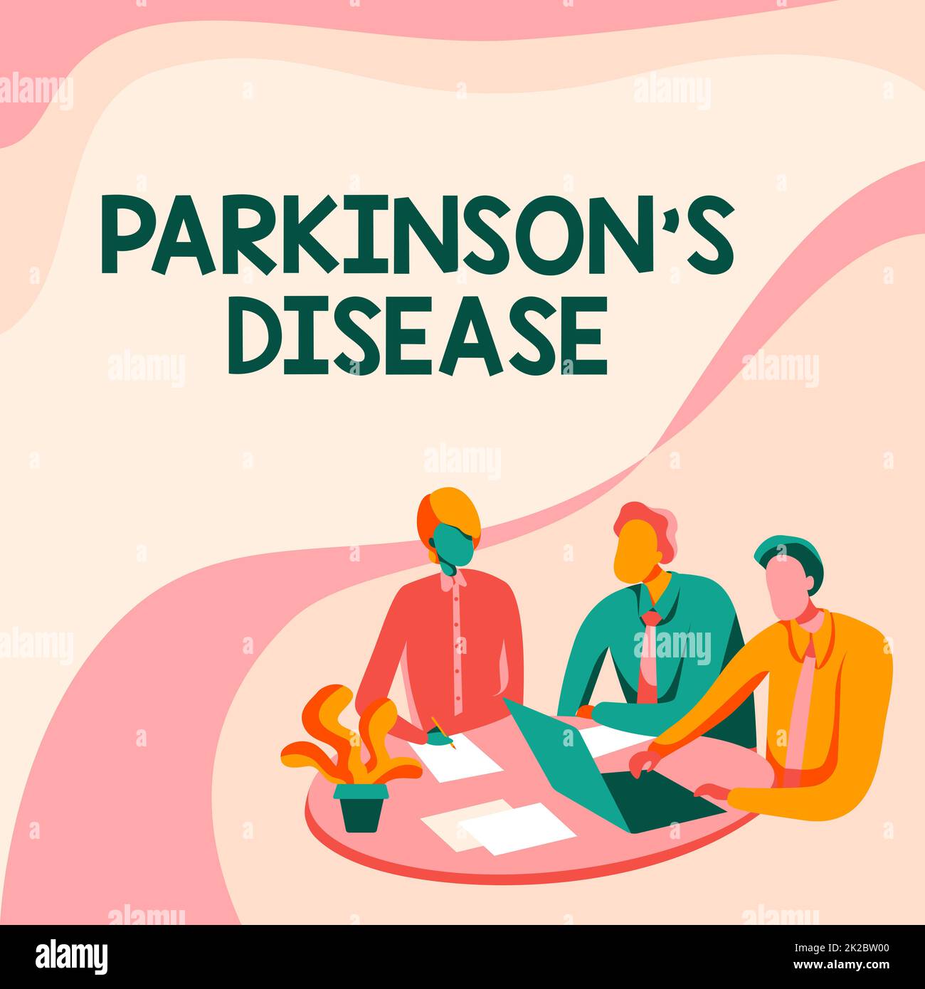 Text sign showing Parkinson s is Disease. Concept meaning nervous ...