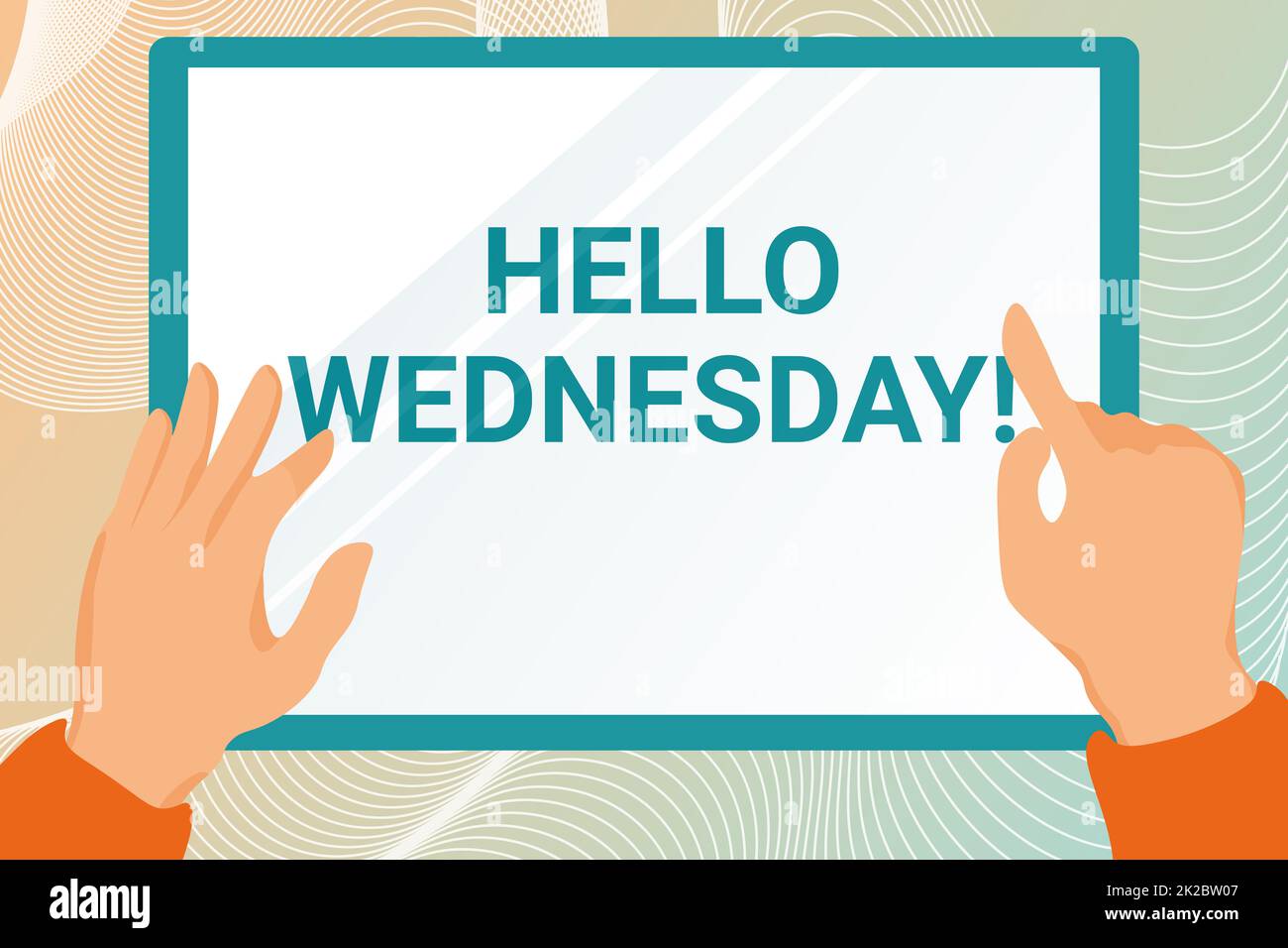 Writing displaying text Hello Wednesday. Internet Concept Hump day ...