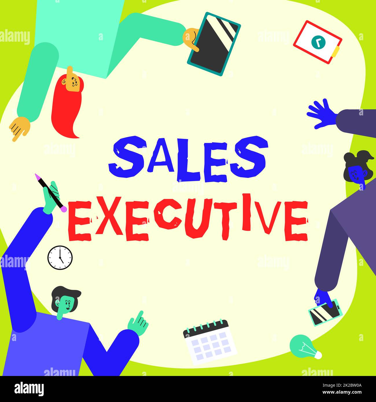 Conceptual display Sales Executive. Business showcase responsible for ...