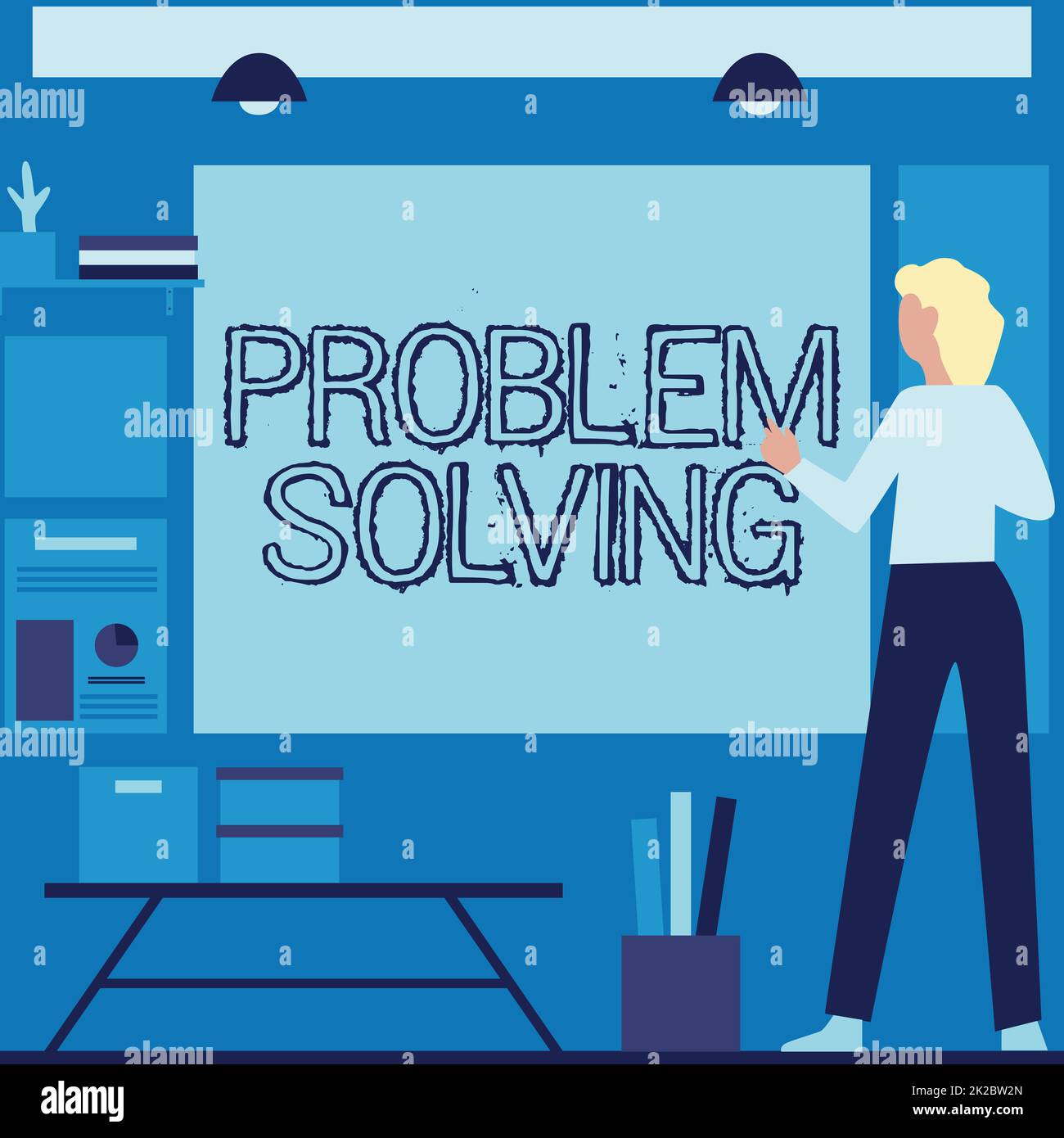 Conceptual Caption Problem Solving Business Approach To Find An Answer Or Means Of Effectively