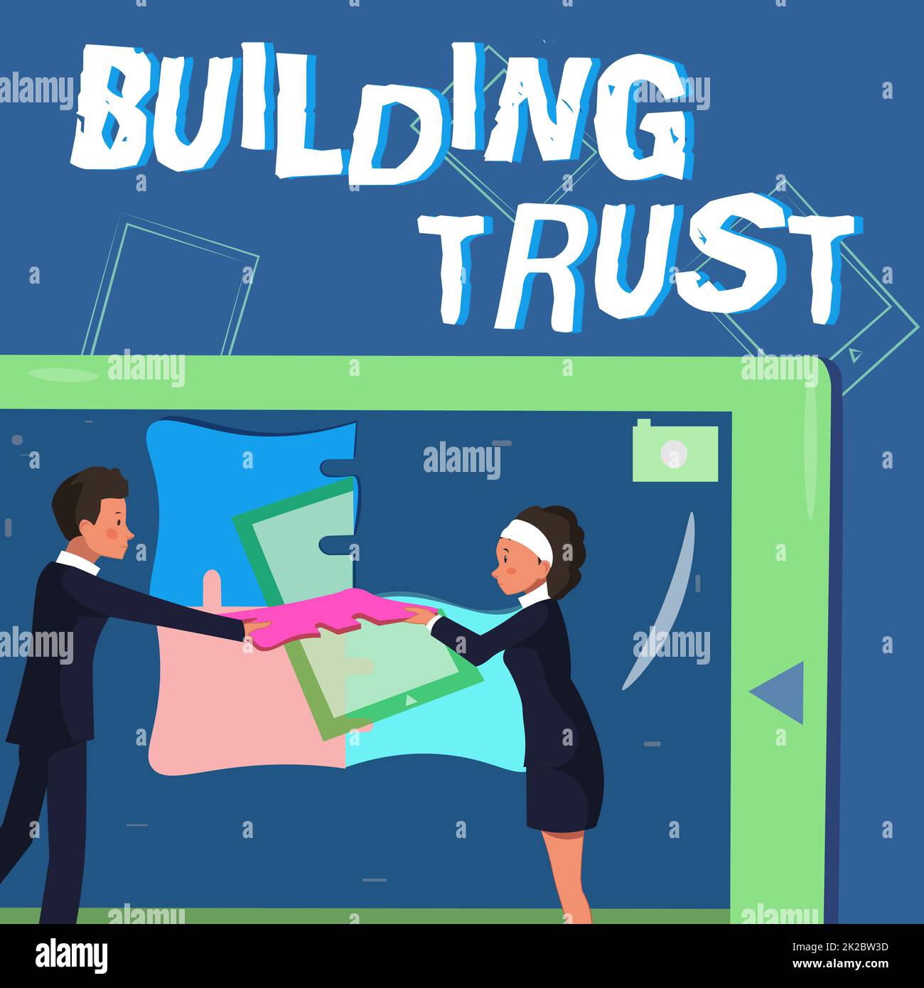 Text showing inspiration Building Trust. Concept meaning activity of ...