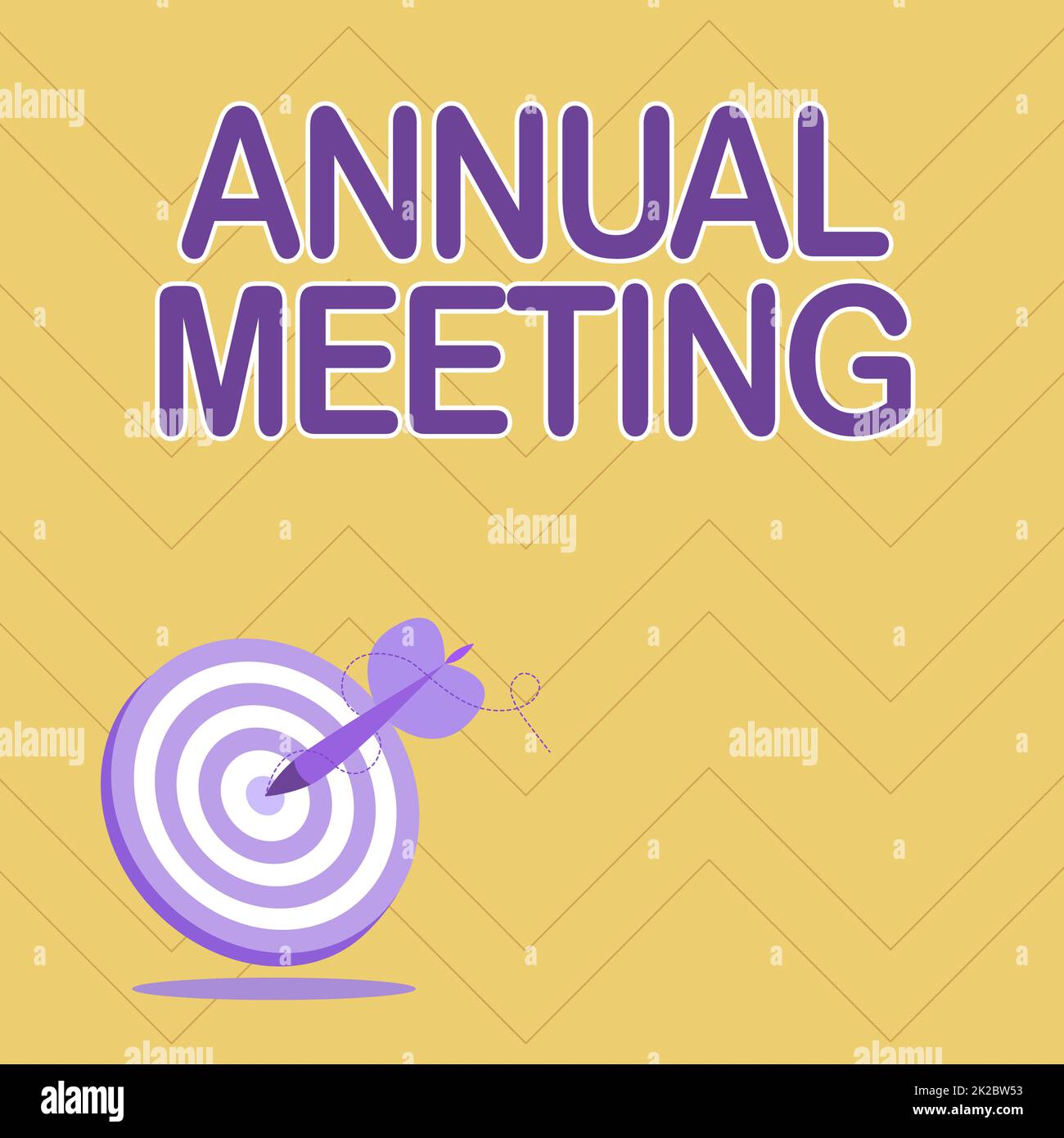 Sign displaying Annual Meeting. Business concept Yearly gathering of an ...