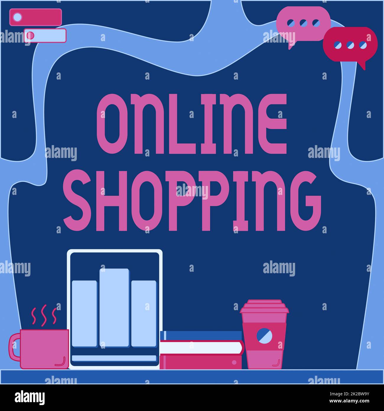 Writing displaying text Online Shopping. Business concept allows ...