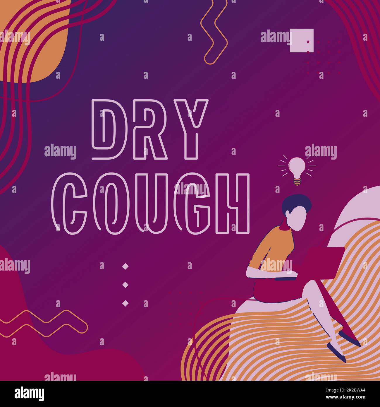 Text sign showing Dry Cough. Business approach cough that are not ...