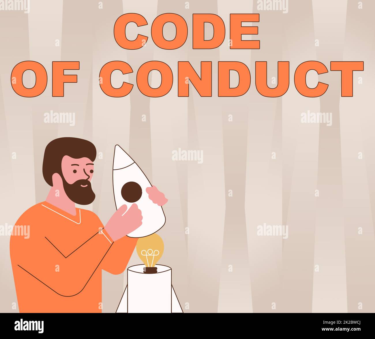 Text sign showing Code Of Conduct. Business showcase Ethics rules moral ...