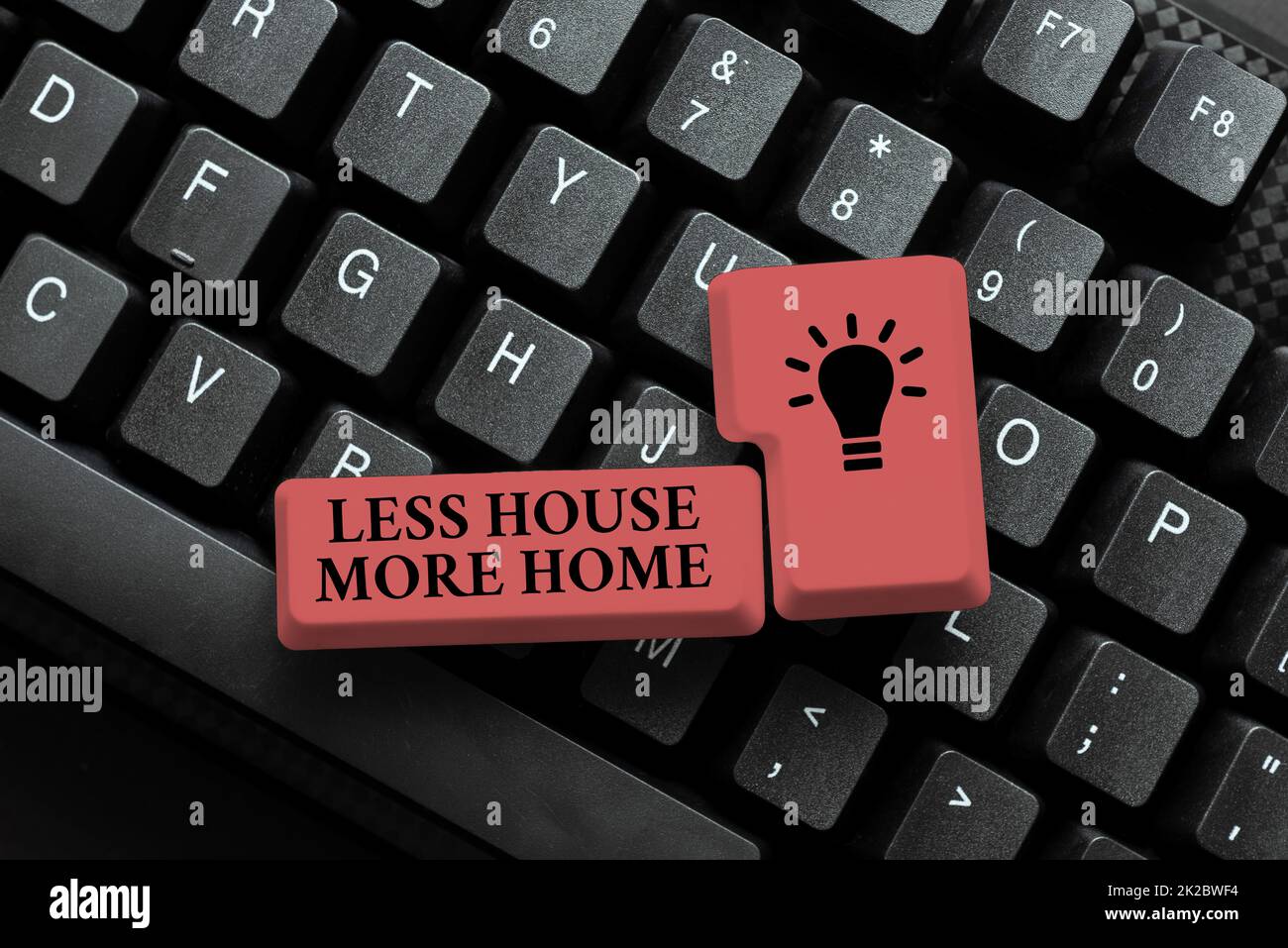 Handwriting text Less House More Home. Word Written on small family ...