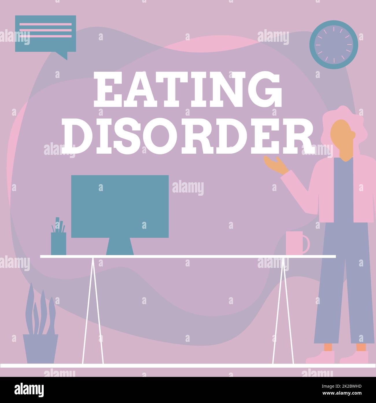Writing displaying text Eating Disorder. Concept meaning characterized ...