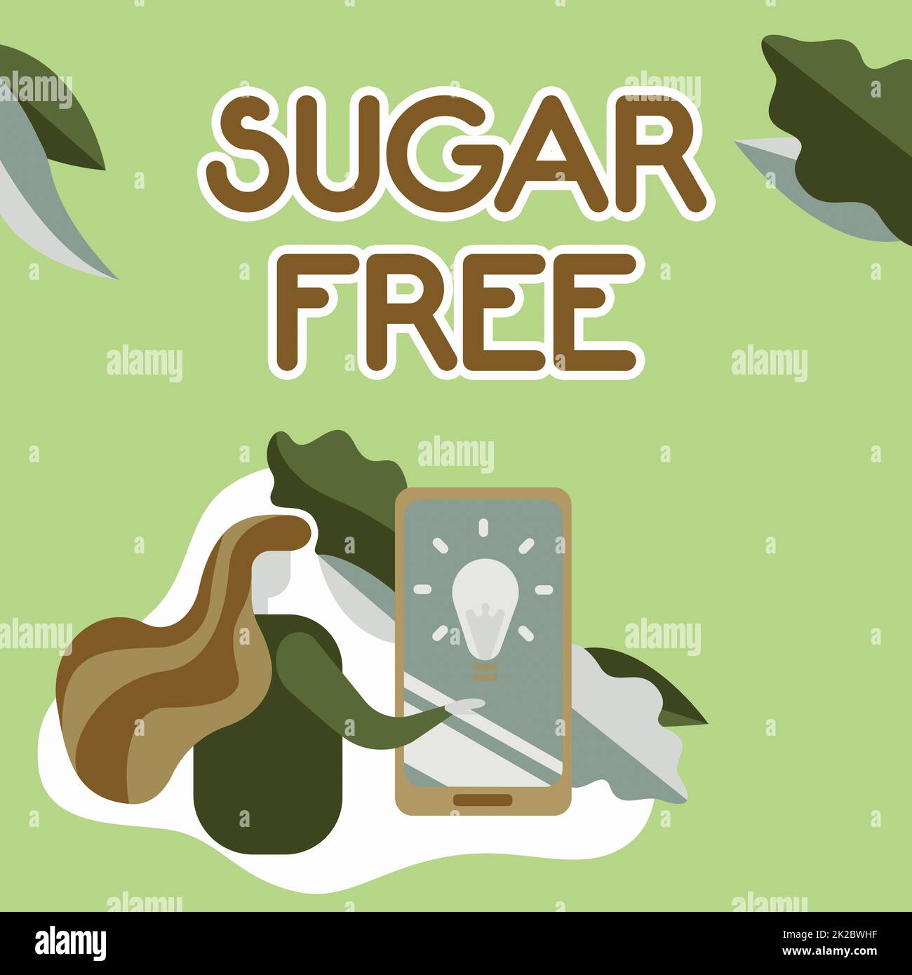 Text showing inspiration Sugar Free. Business idea containing an ...