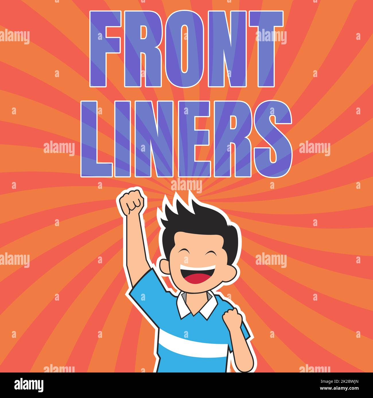 Writing displaying text Frontliners. Business showcase most important ...