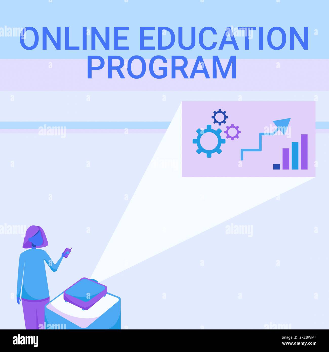 Text caption presenting Online Education Program. Business idea Distance learning that relies on ...