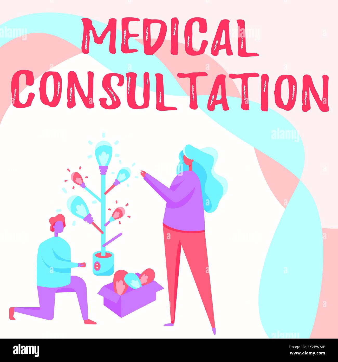 Conceptual caption Medical Consultation. Business concept a rendering ...