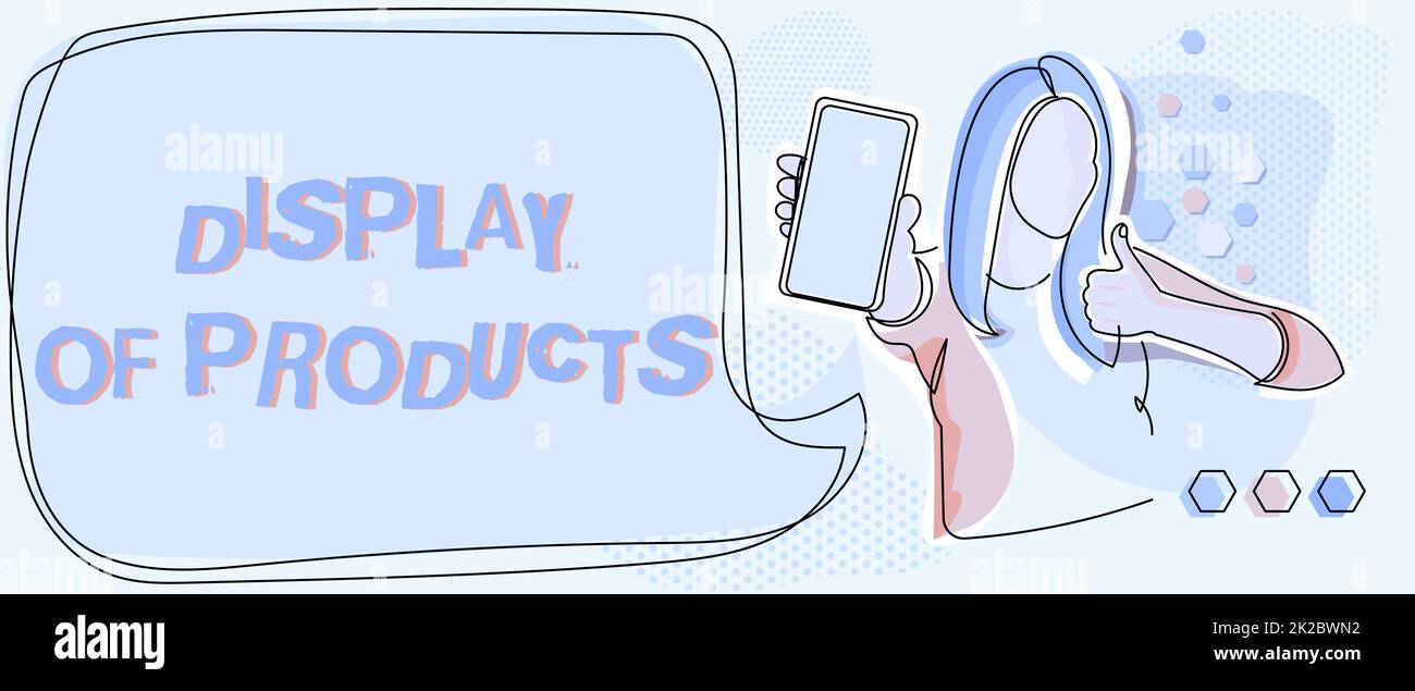 Writing displaying text Display Of Products. Concept meaning way ...
