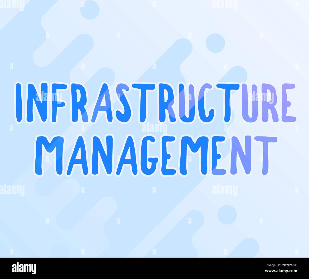 Text sign showing Infrastructure Management. Business concept minimize downtime, maintain ...