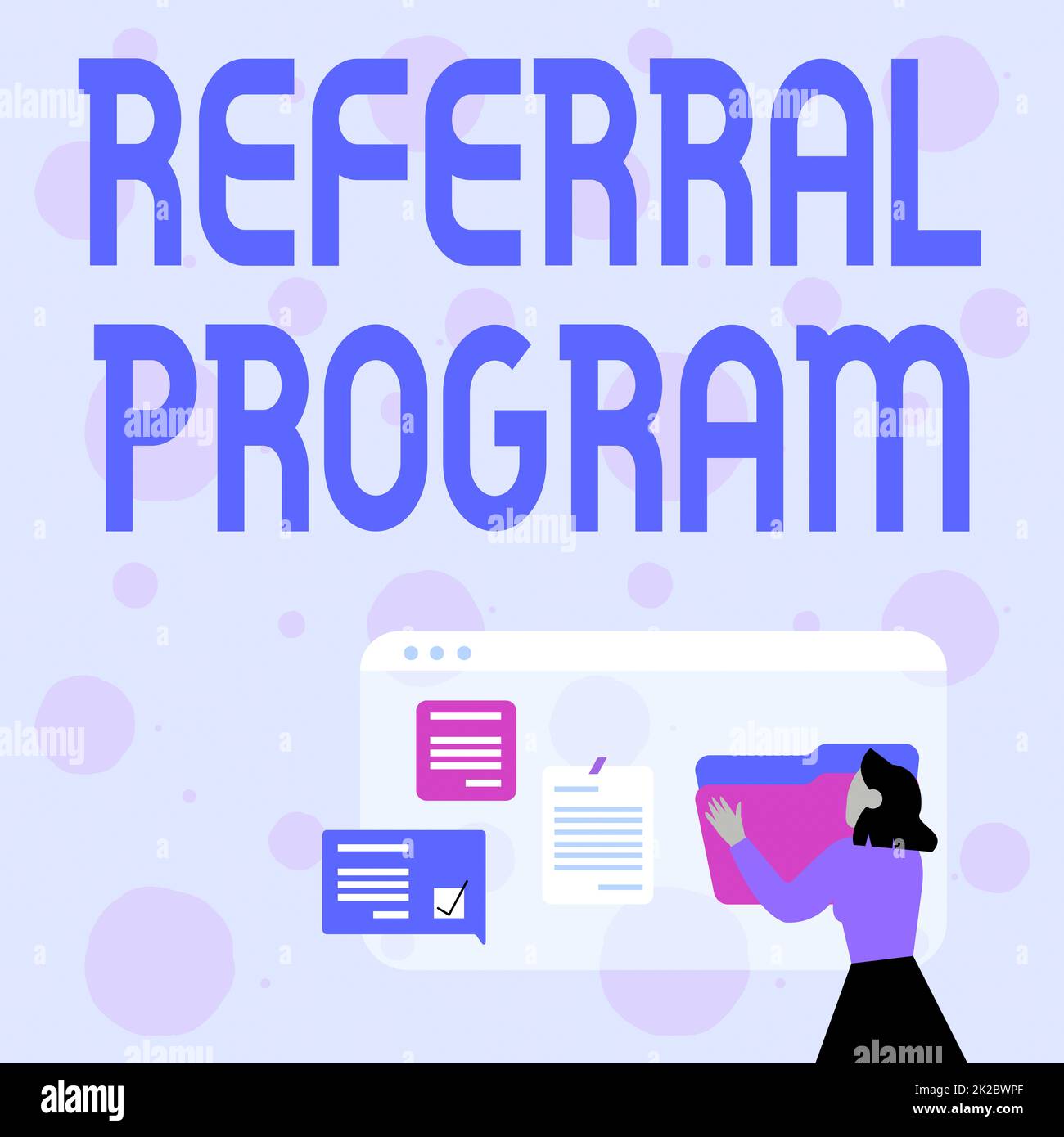 Text showing inspiration Referral Program. Business overview sending ...