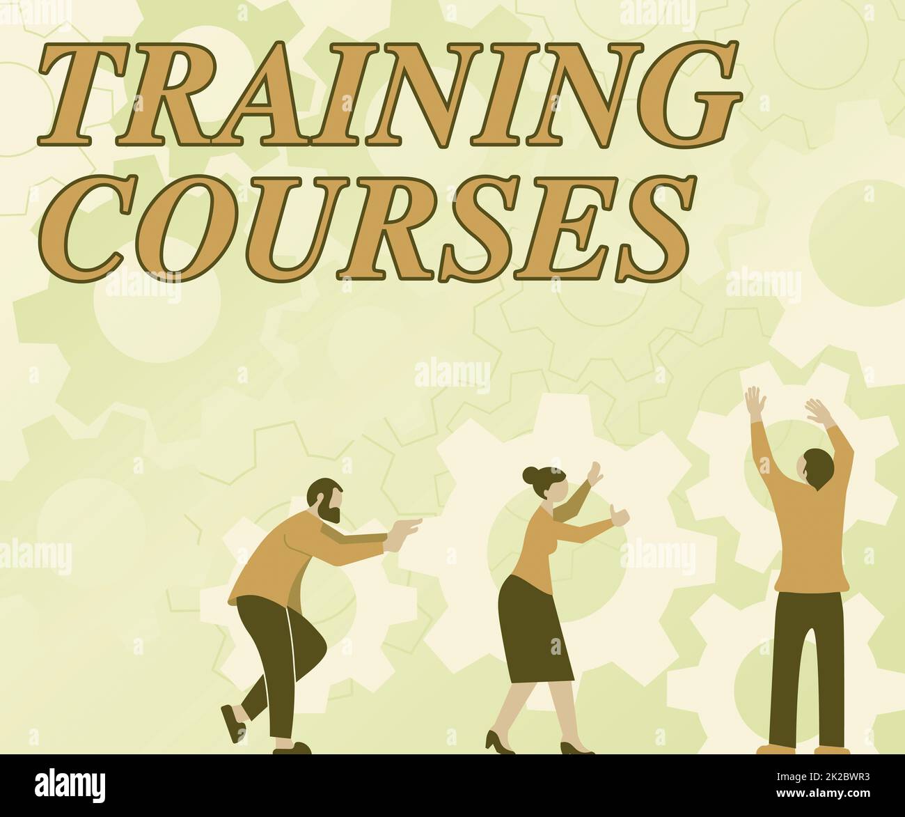 Text caption presenting Training Courses. Business showcase is series ...