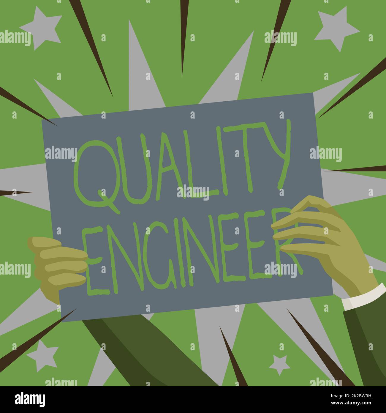 Inspiration showing sign Quality Engineer. Word Written on ensure the ...