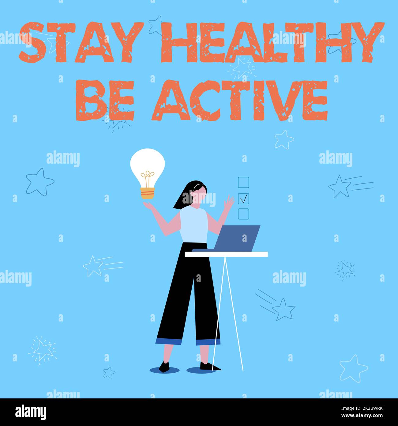 Writing displaying text Stay Healthy Be Active. Internet Concept Take ...